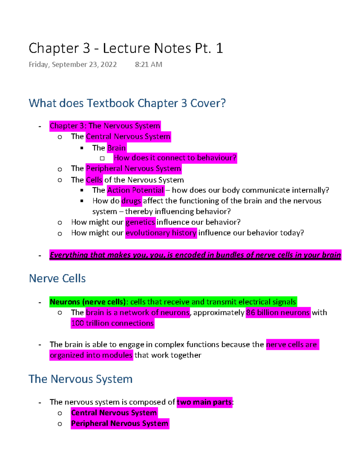 Chapter 3 - Lecture Notes Pt. 1 - What does Textbook Chapter 3 Cover ...
