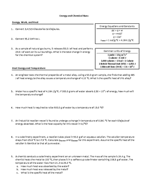 Chemical Reactions Practice Worksheet part 1(chapters 3 and 4 ...