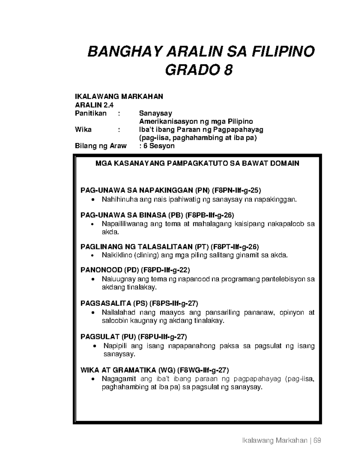 2.4 sanaysay - tta Asi - fILIPINO - BANGHAY ARALIN SA FILIPINO GRADO 8 ...