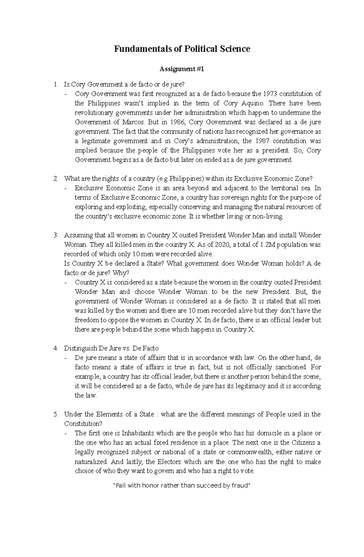 Fundamentals of Political Science - Fundamentals of Political Science ...