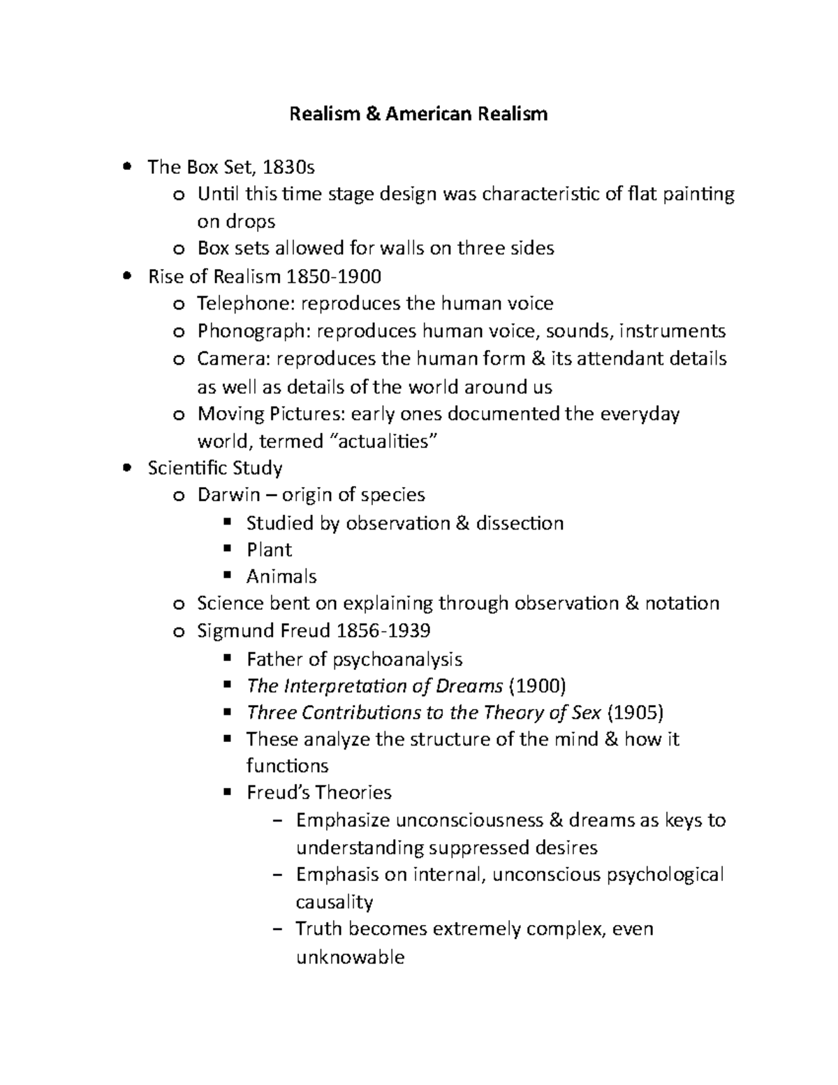 Realism Notes - John Nara - Realism & American Realism The Box Set ...