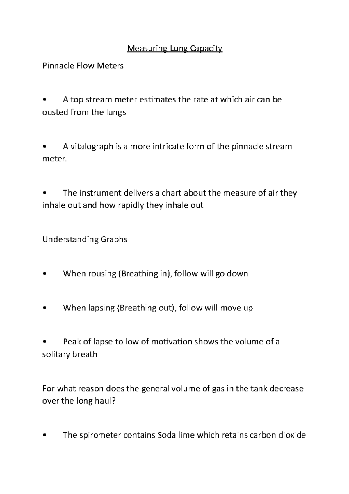 Measuring Lung Capacity - Measuring Lung Capacity Pinnacle Flow Meters ...