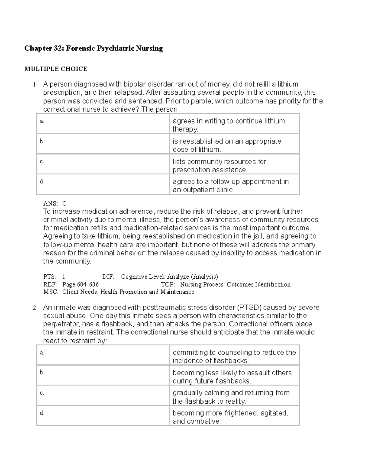 Forensic psychiatric nursing - Chapter 32: Forensic Psychiatric Nursing ...