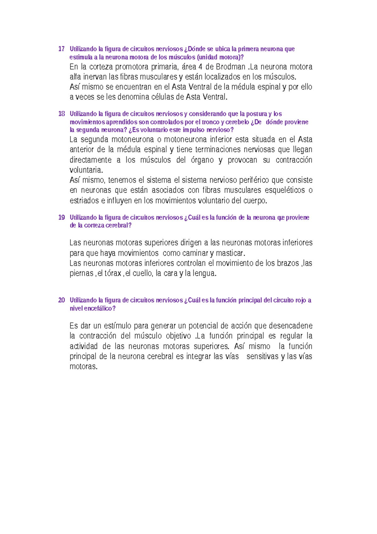 Semana 5 DE Estructura - 17 Utilizando la figura de circuitos nerviosos ...