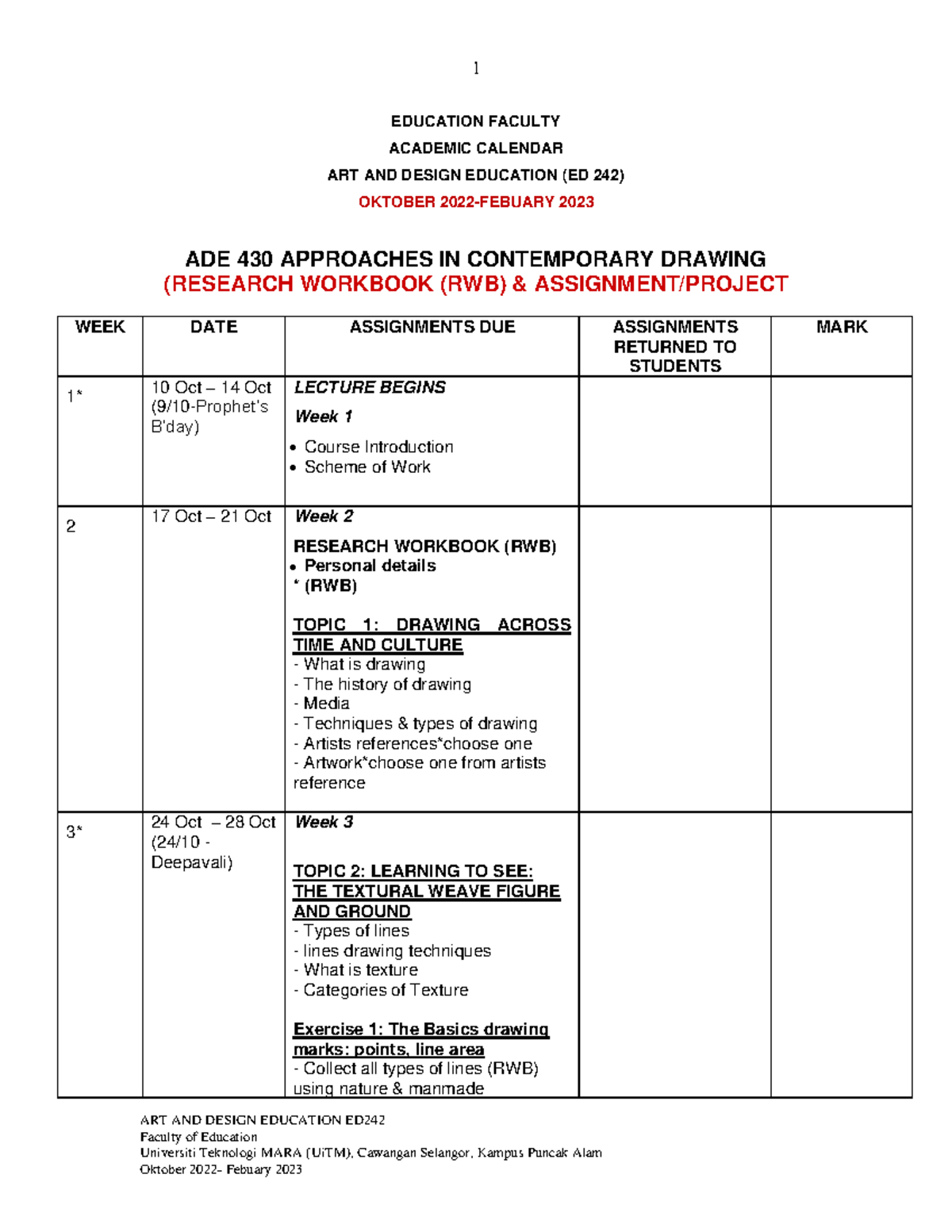 Document - ART AND DESIGN EDUCATION ED Faculty of Education Universiti ...
