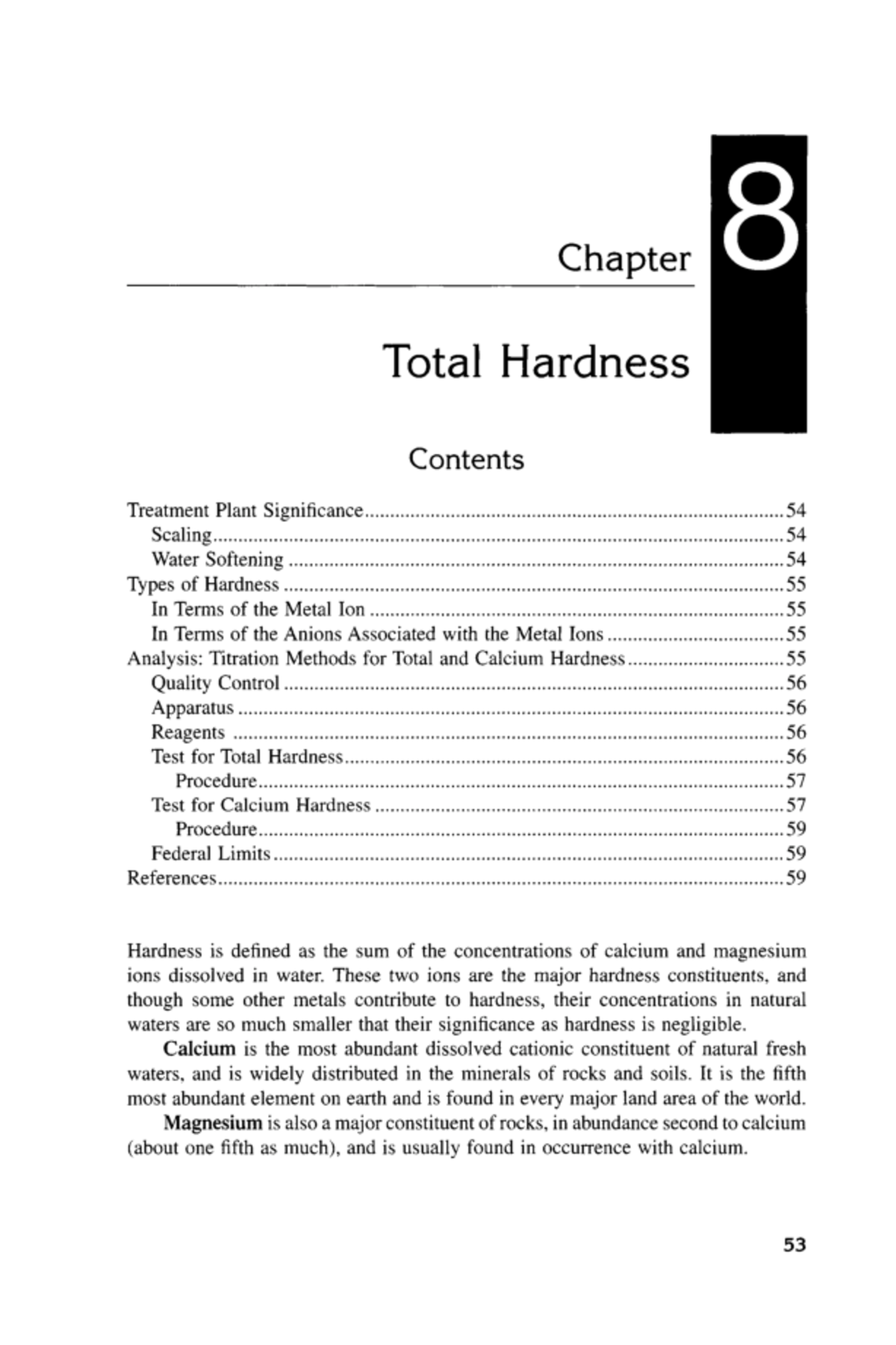 DO CUNG - DO CUNG - Chapter 8 Total Hardness Contents Treatment Plant ...