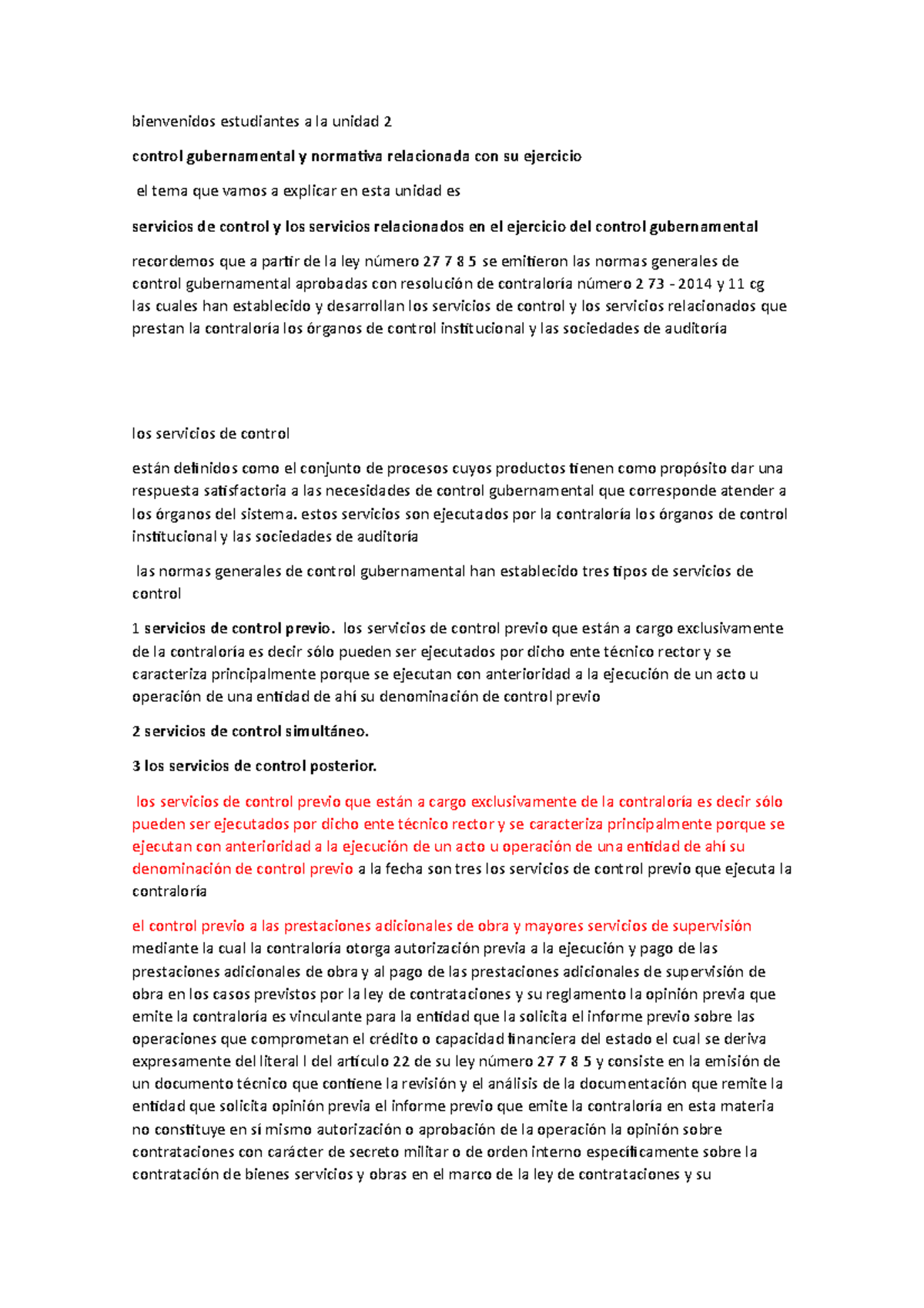 Bienvenidos estudiantes a la unidad 2 - estos servicios son ejecutados ...