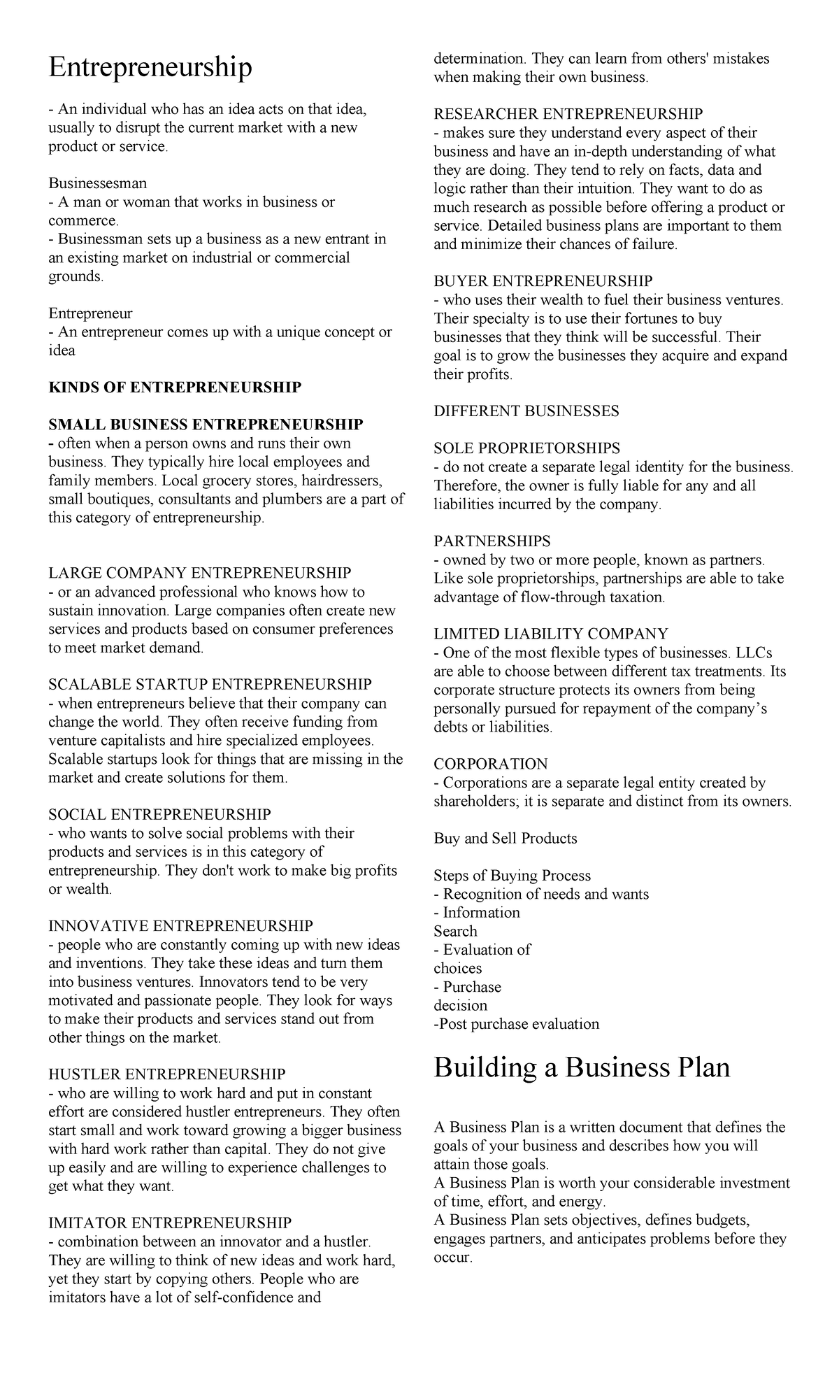 Midterm Reviewer - Entrepreneurship An individual who has an idea acts ...