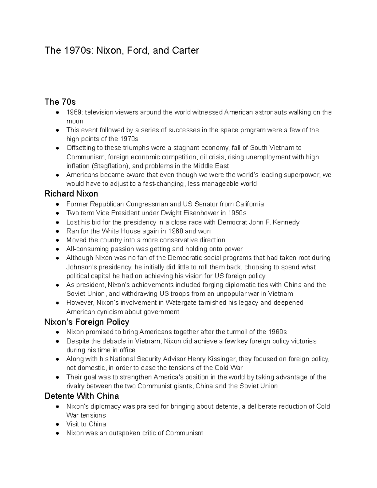 The 1970s Nixon, Ford, and Carter - Kennedy Ran for the White House ...