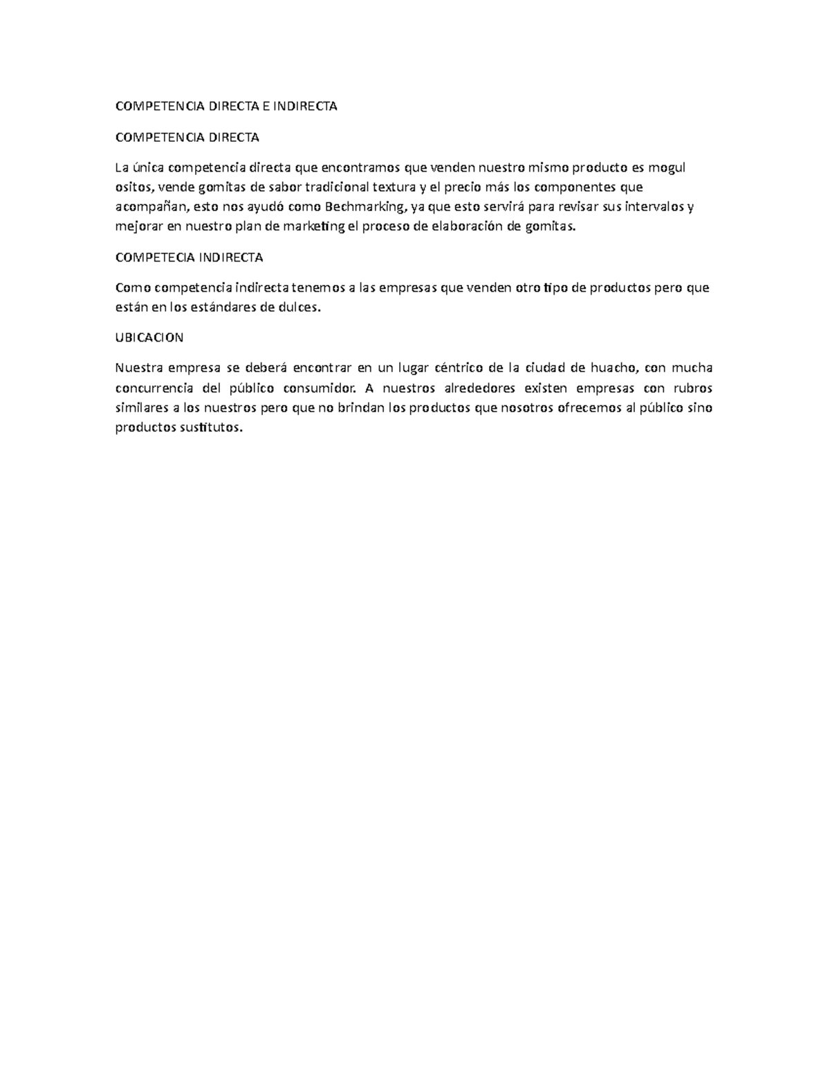 Competencia Directa E Indirecta - COMPETENCIA DIRECTA E INDIRECTA ...