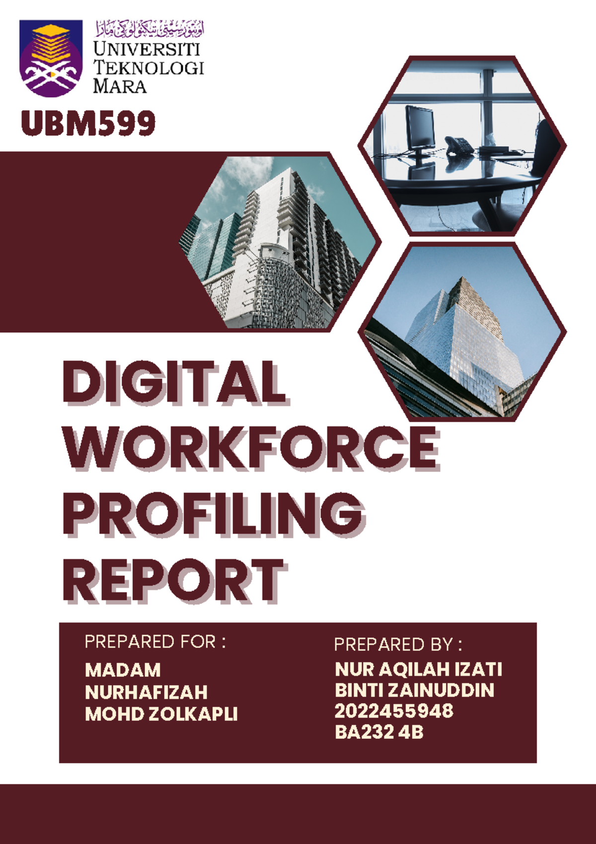 UBM559 Report - DIGITALDIGITAL WORKFORCE WORKFORCE PROFILING PROFILING REPORT REPORT PREPARED ...