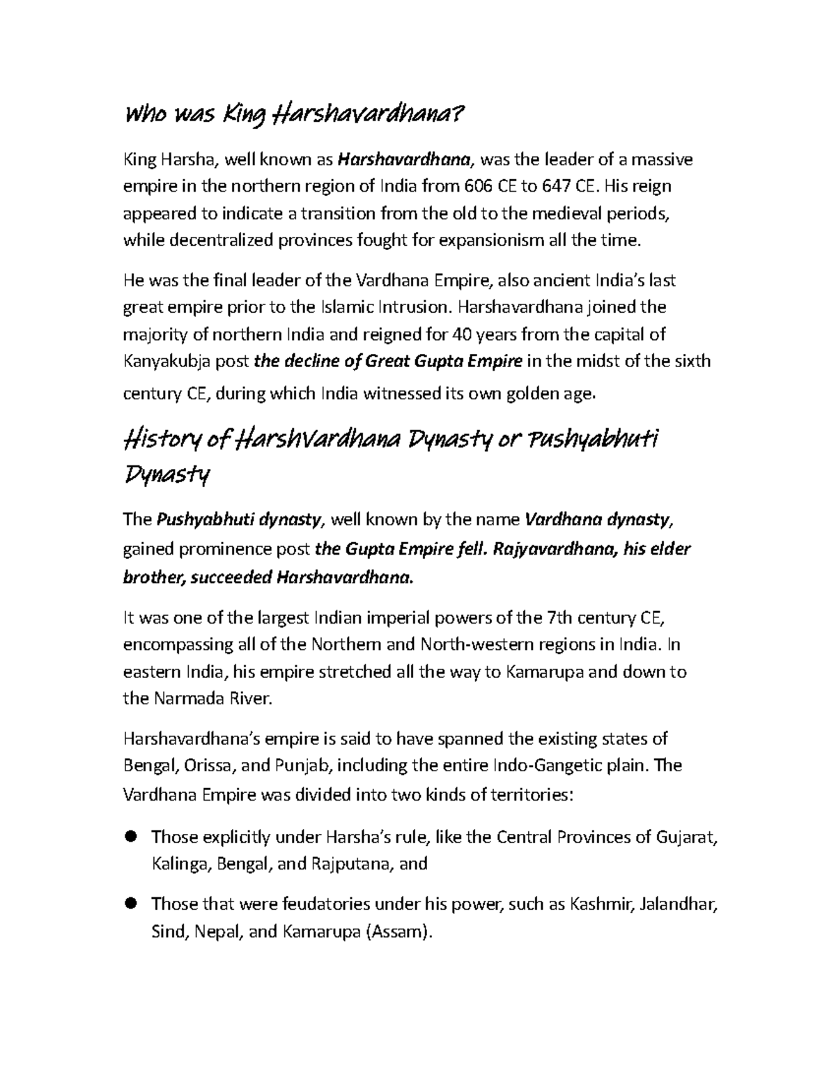 Harshavardhana - JGFDXCFGVJHJK - Who was King Harshavardhana? King ...