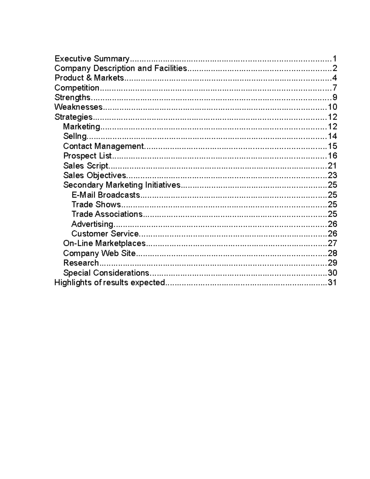 Marketing plan - Appendices example - Executive - Studocu