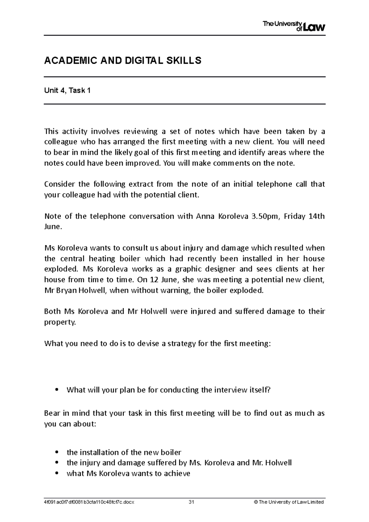 Aca & Dig Skills Workshop Task 1 unit 4 - ACADEMIC AND DIGITAL SKILLS Unit 4, Task 1 This ...