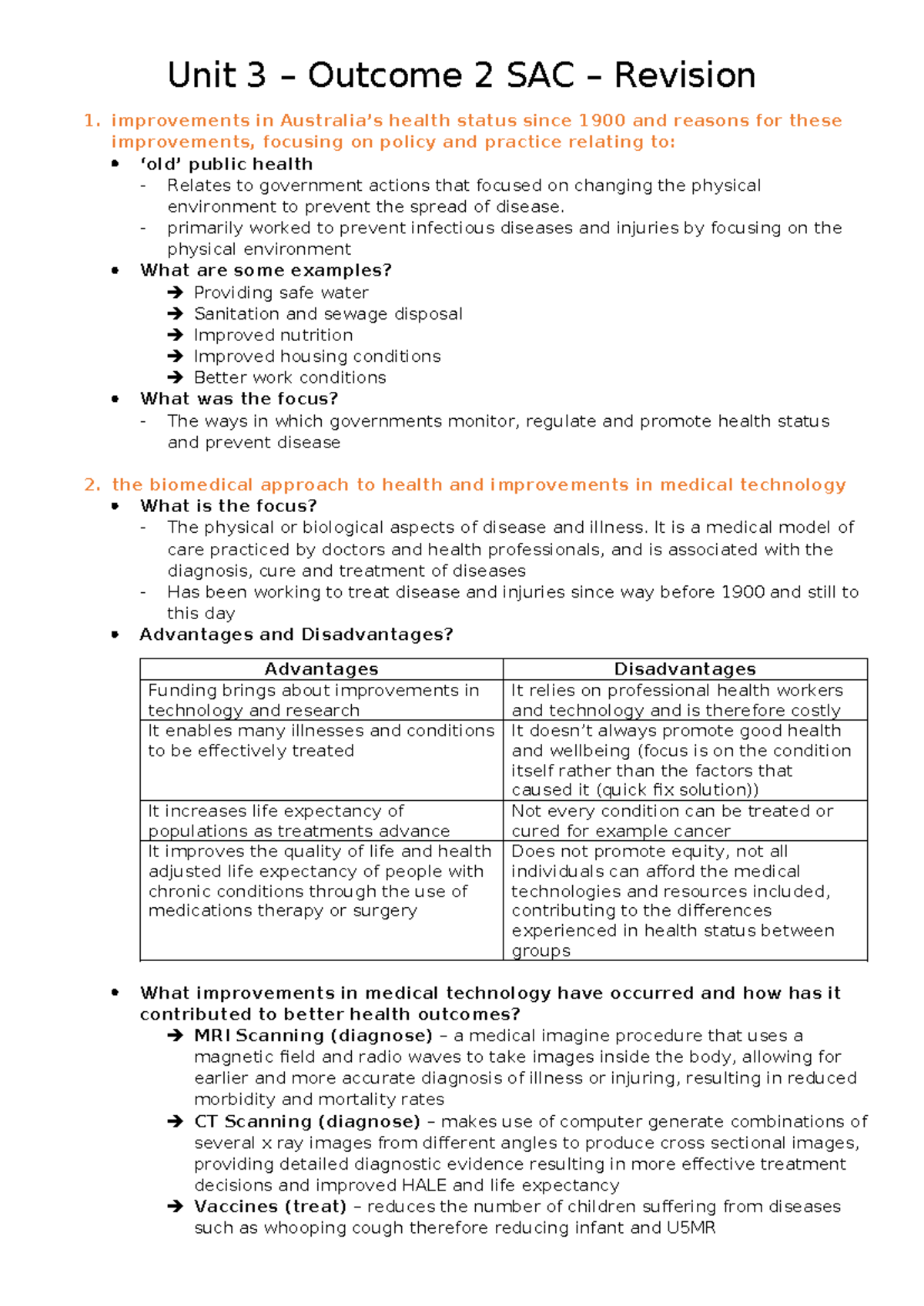 Unit 3 Outcome 2 - SAC 3 - Revision - Unit 3 – Outcome 2 SAC – Revision ...