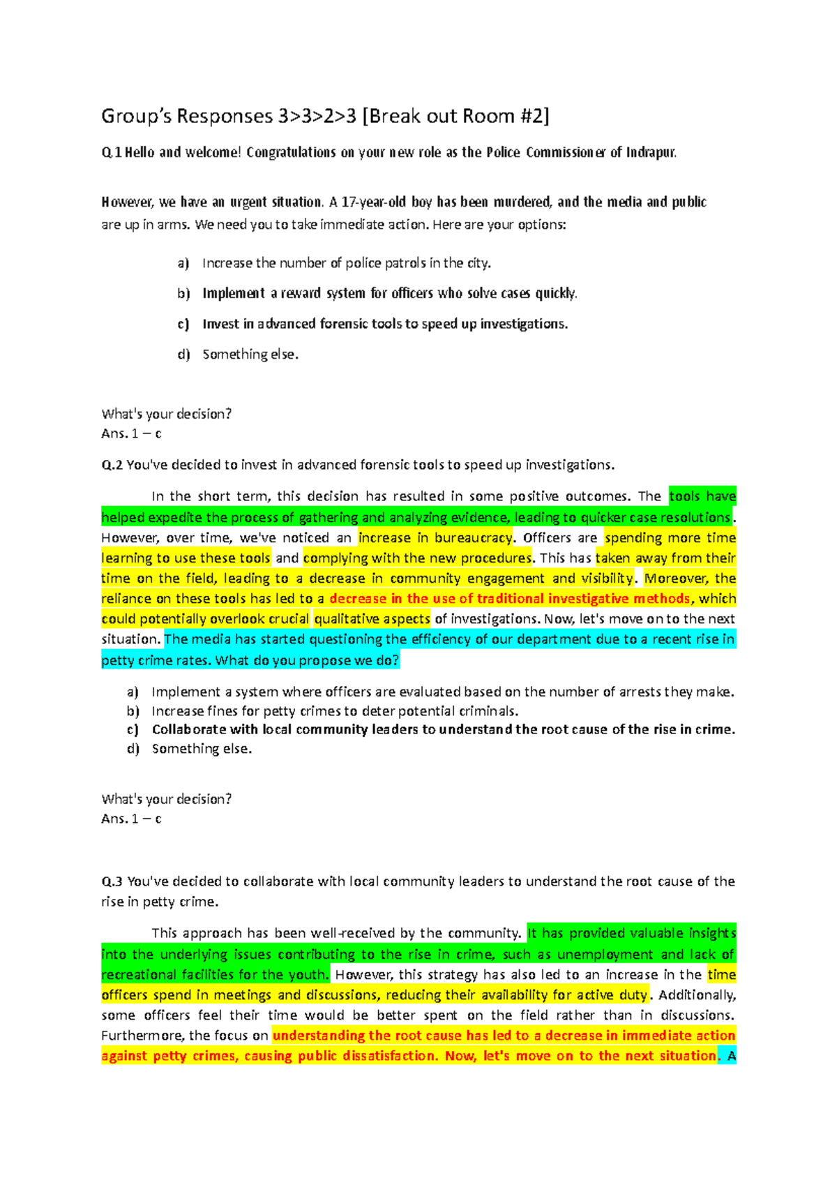 AI Chat Bot [Simulation] - Group’s Responses 3>3>2>3 [Break out Room #2 ...