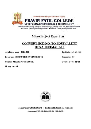 ETI Imp MCQ (1-3) - Emerging Trends in CO and IT (22618) Important Chapter wise MCQs. CHAPTER 1 ...