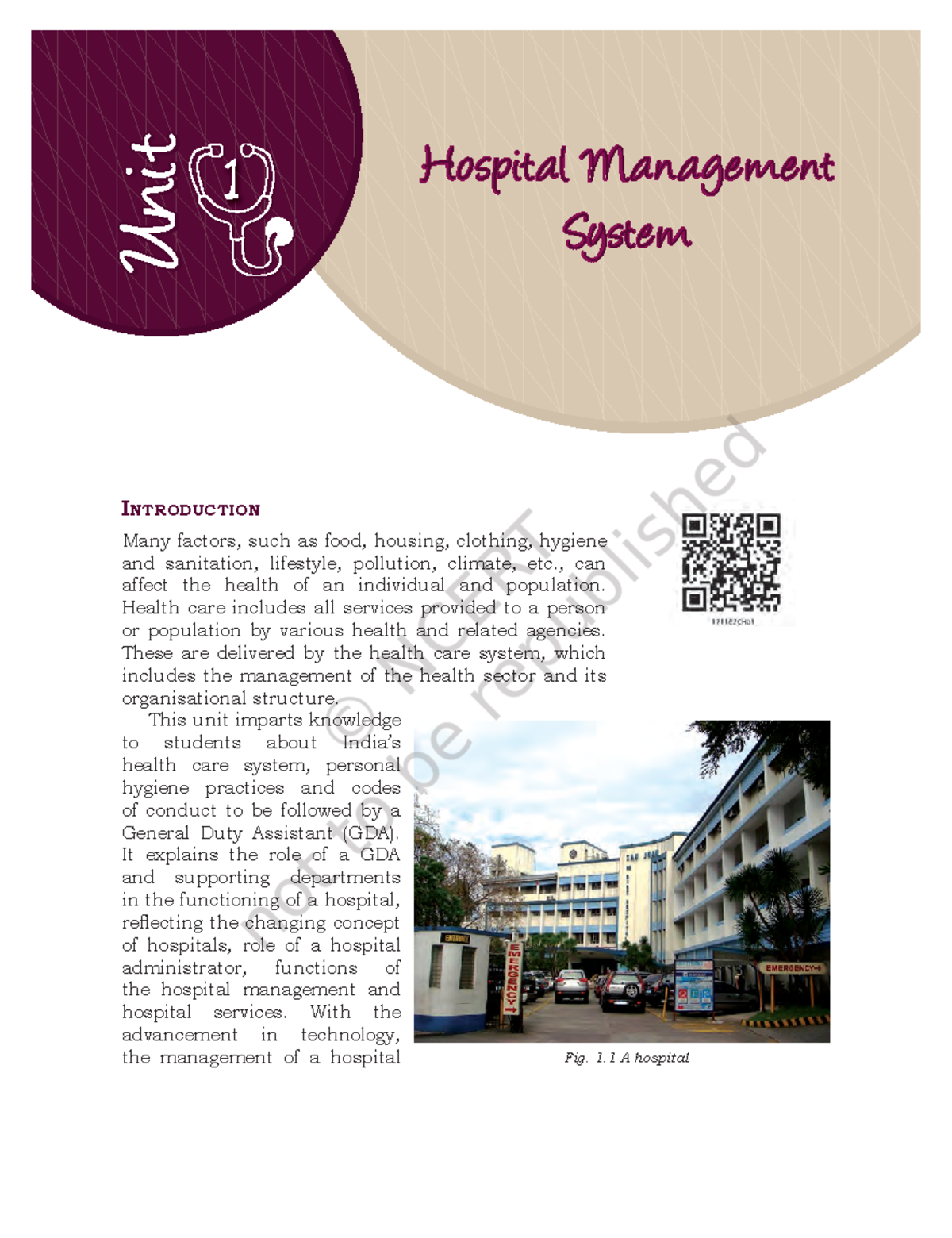 Hospital management - INTRODUCTION Many factors, such as food, housing ...