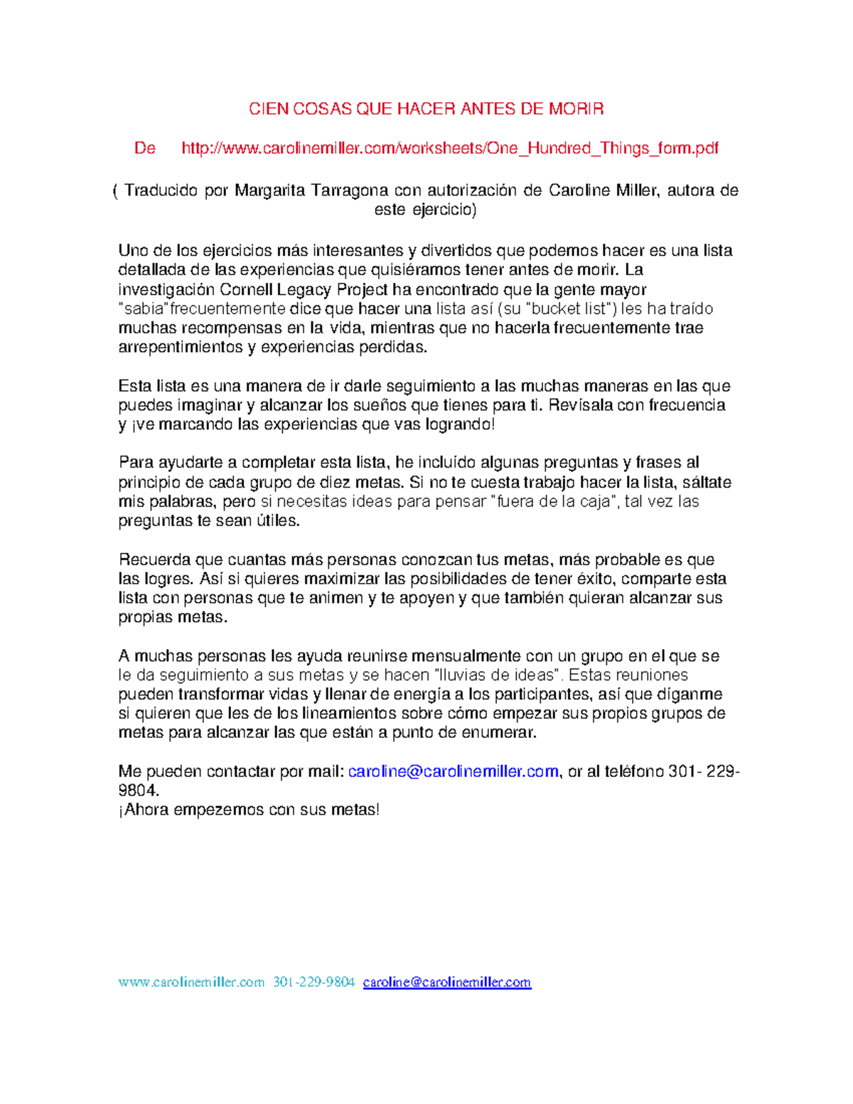 100 cosas que hacer antes de morir - CIEN COSAS QUE HACER ANTES DE ...