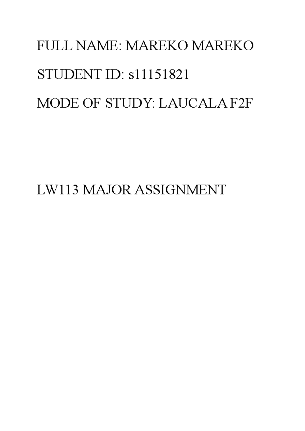 Edited 3-LW113 Major Assignment Draft.edited 3.edited - FULL NAME ...