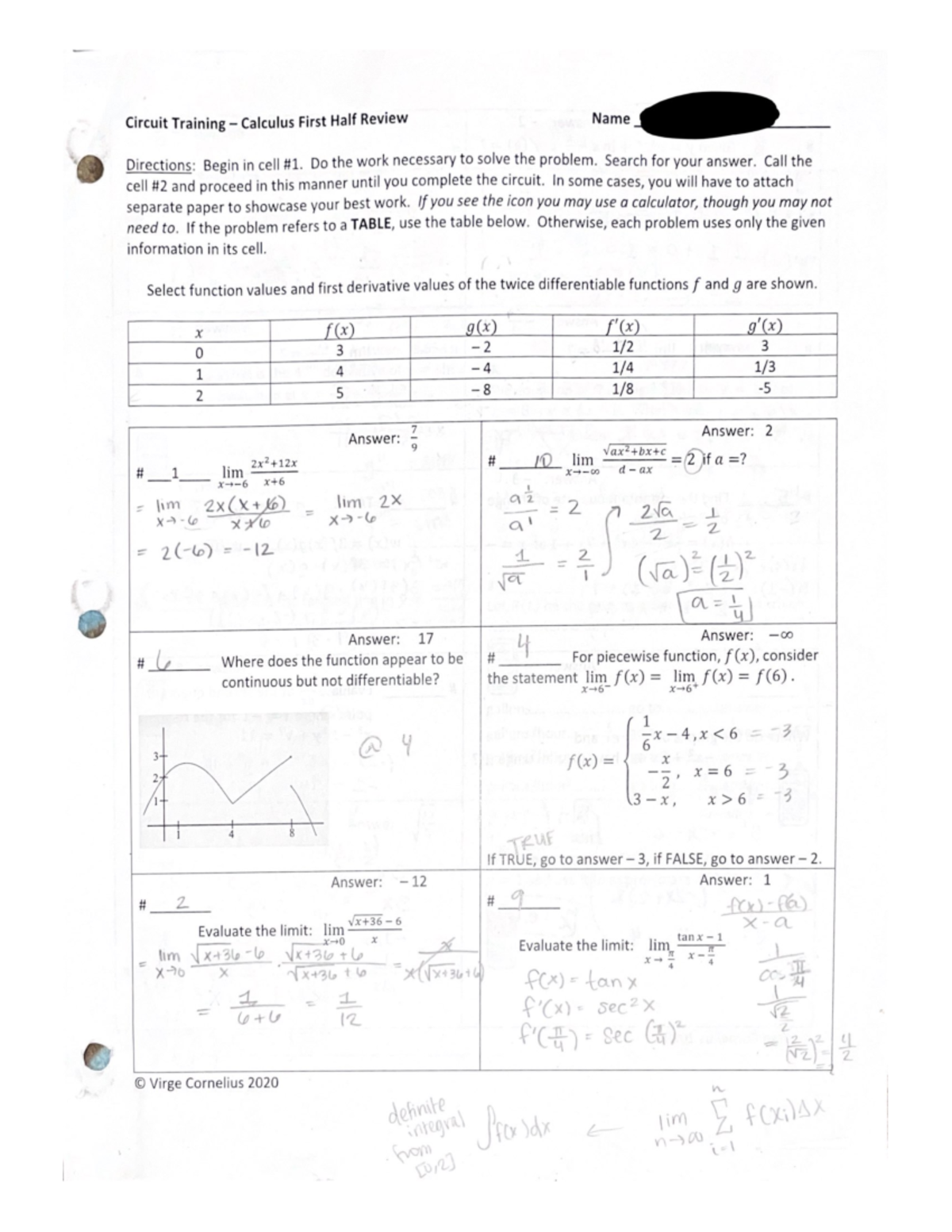 Calculus II - First Half Review - MA 1723 - Studocu