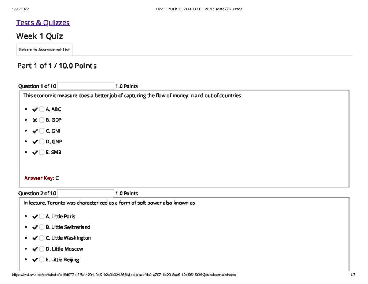 Notes Lesson 6 Review - T e st s & Qu i zze s Week 1 QuizReturn to ...