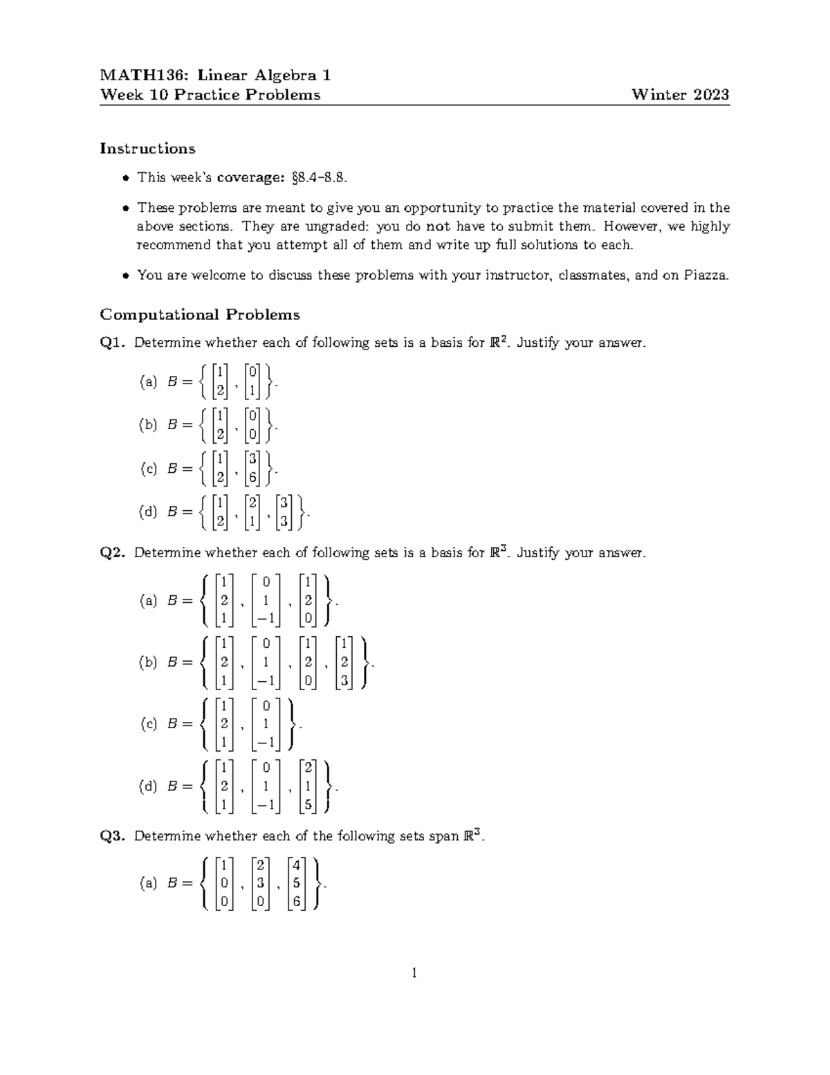 Math136-w23-wpp10 - math 136 practice material and potential exam ...
