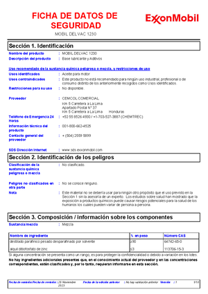 Mereta 320 gearbox oil - Hoja de seguridad - 10 ...