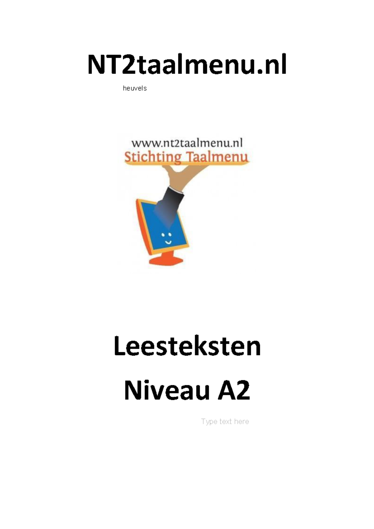 NT2 teksten lezen A2 - nt2 a2 dutc language - NT2taalmenu Leesteksten ...