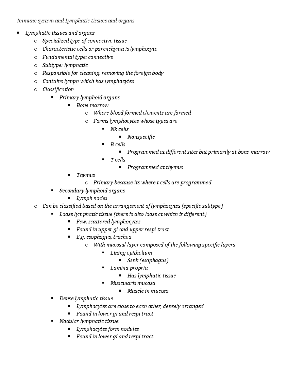 102928423 Immune System and Lymphatic Tissues and Organs - Immune ...