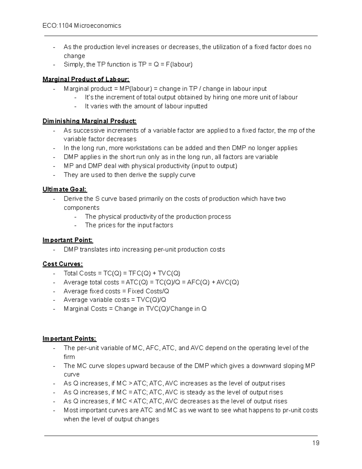 Econ_final_notes.pdf-7 - ECO:1104 Microeconomics As the production ...