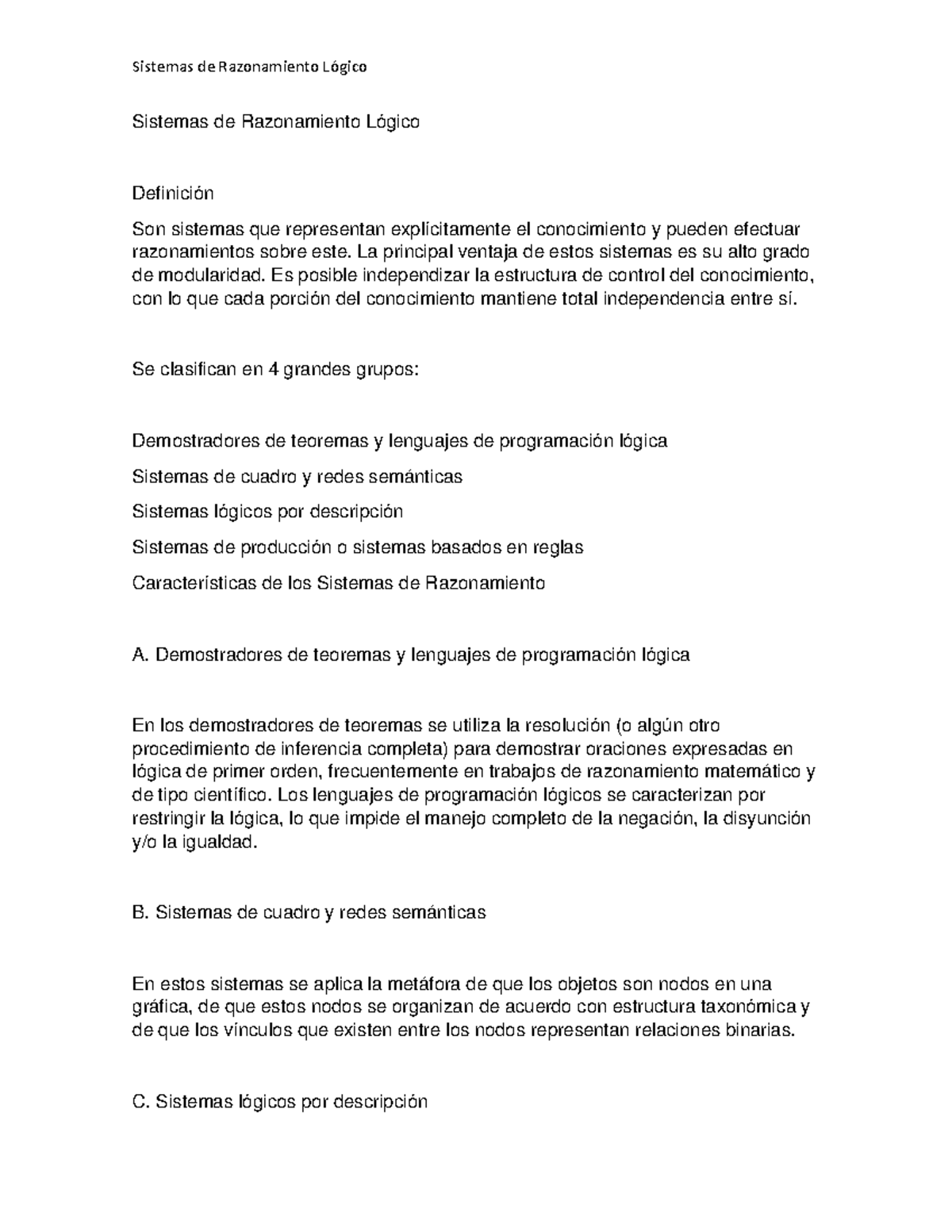 Sistemas de Razonamiento Lógico - Sistemas de Razonamiento Lógico ...