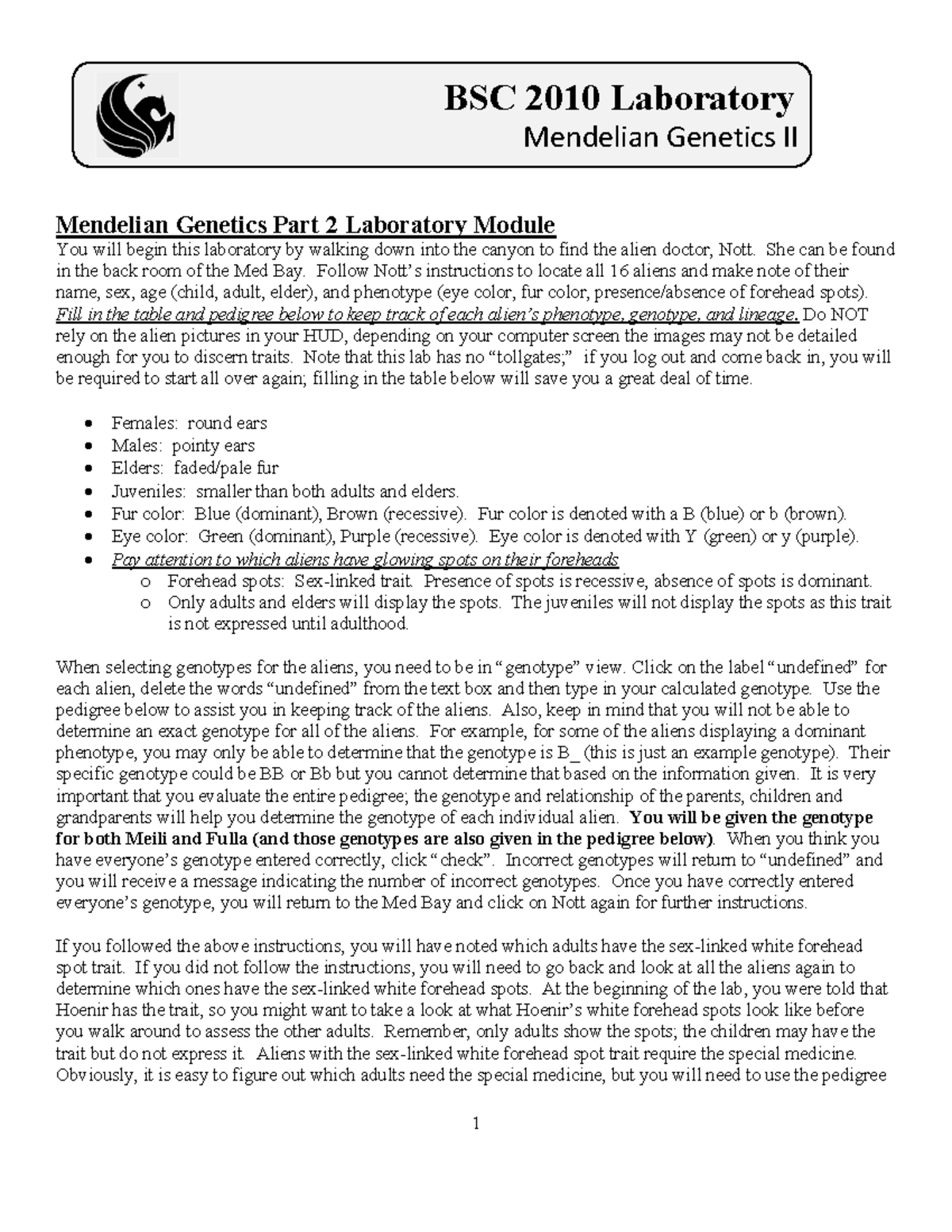 Genetics 2 Lab Background Material 19v A - 1 Mendelian Genetics Part 2 ...