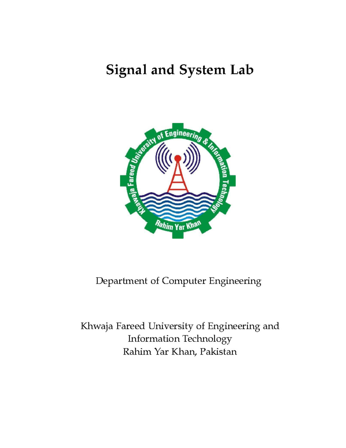 Signal-System - Good - Signal and System Lab Department of Computer ...
