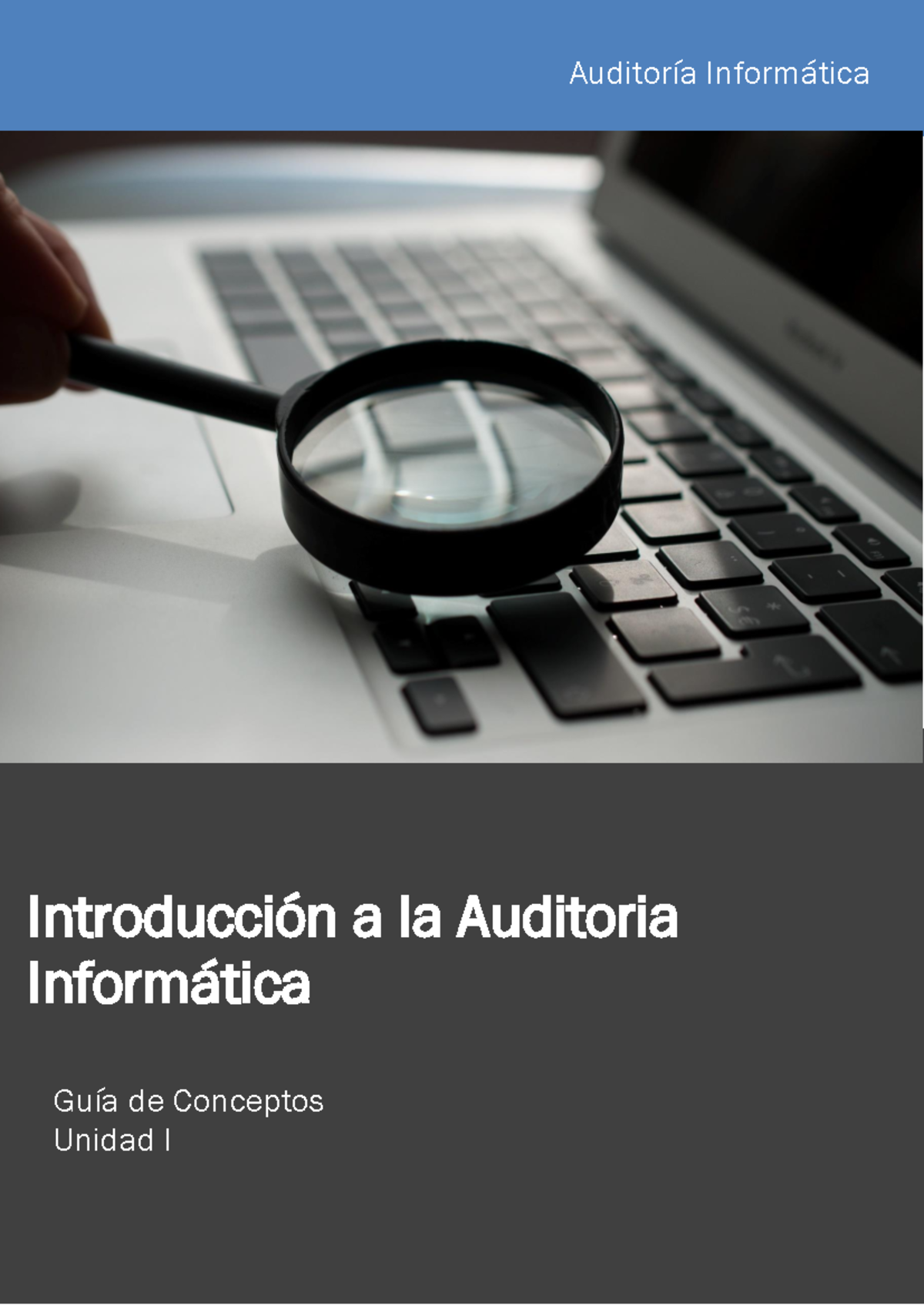 U1 Auditoria Informática - Introducción a la Auditoria Informática Guía ...