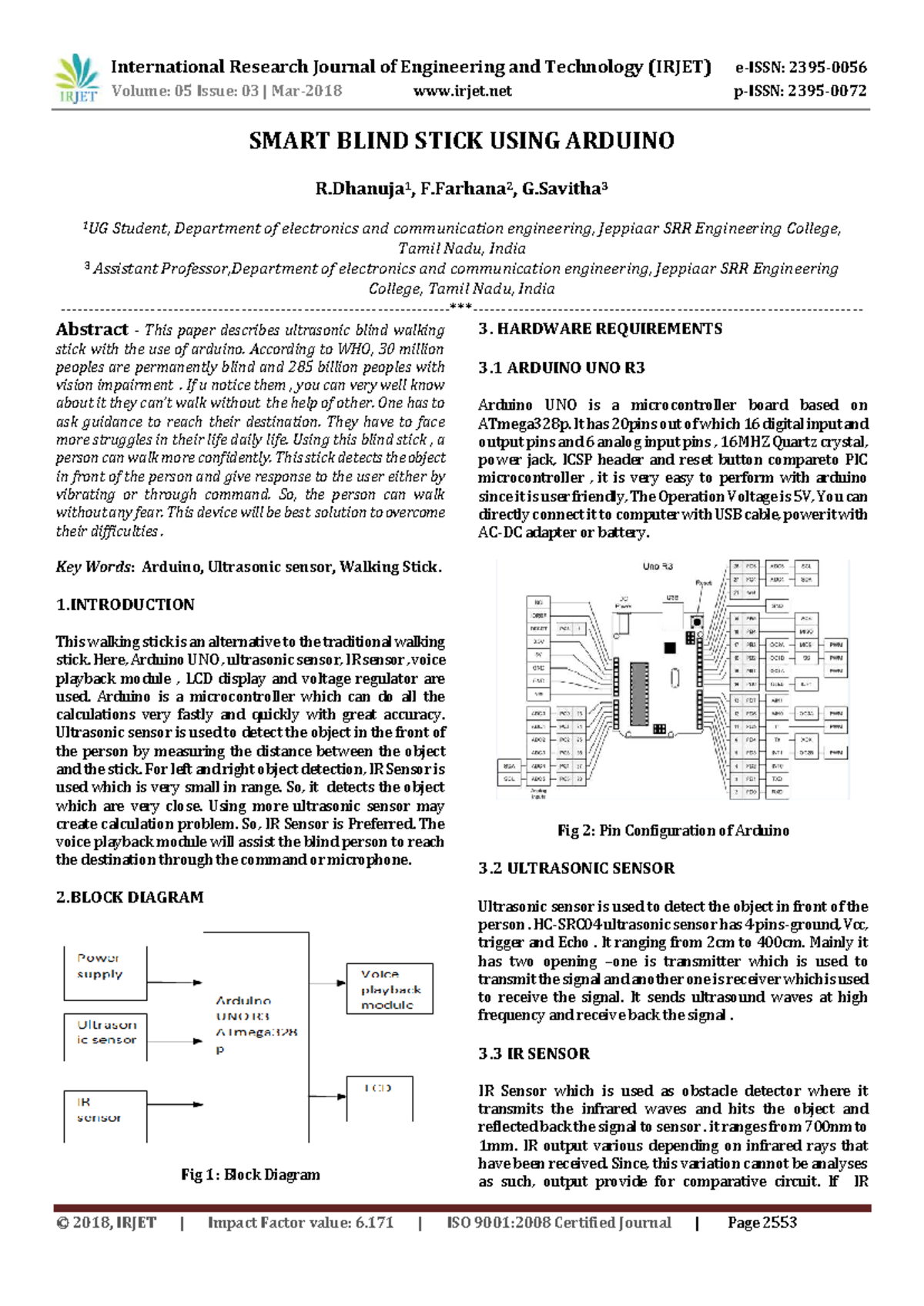 Smart Blind Stick Using Arduino - International Research Journal of ...