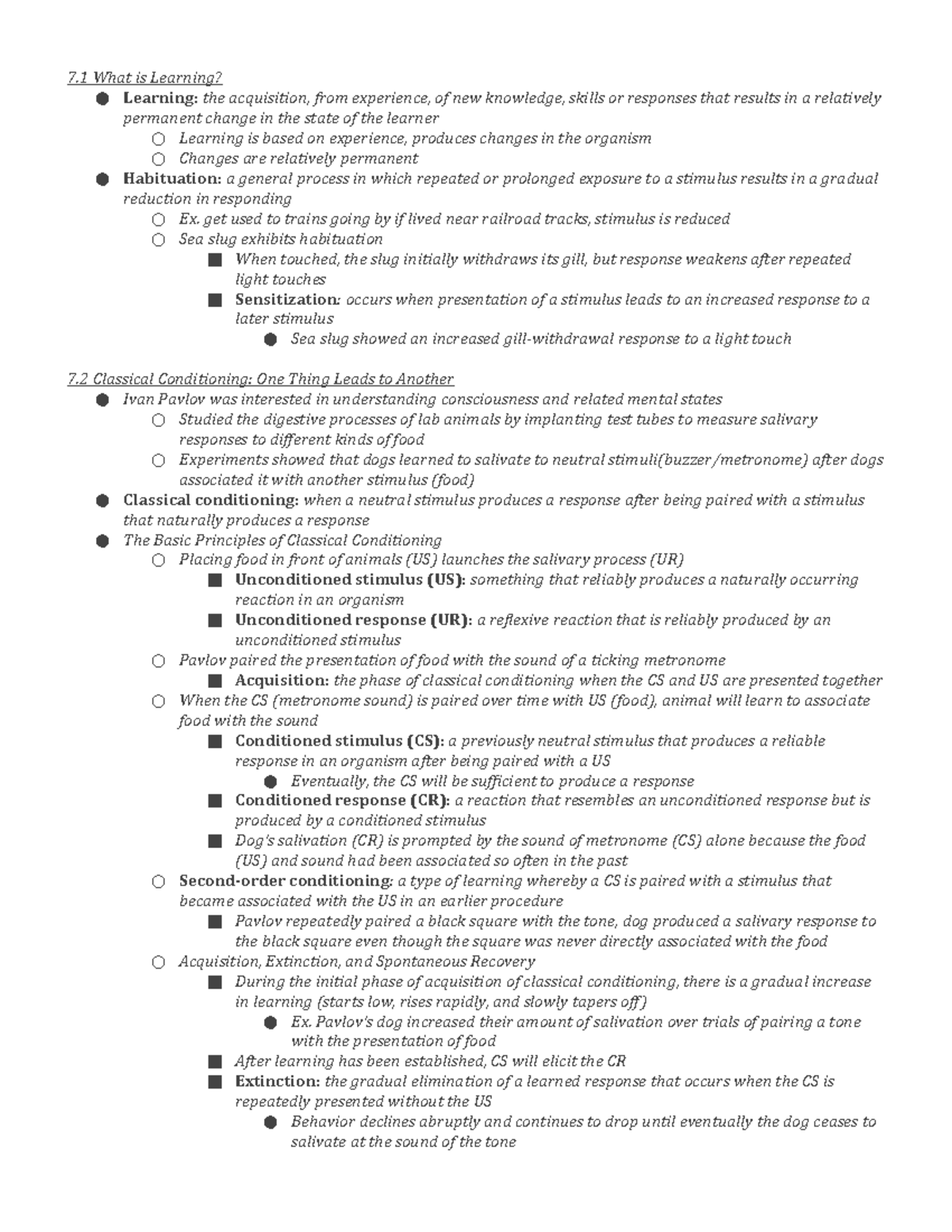 Chapter 7 Learning Psychology 7 What Is Learning Learning The