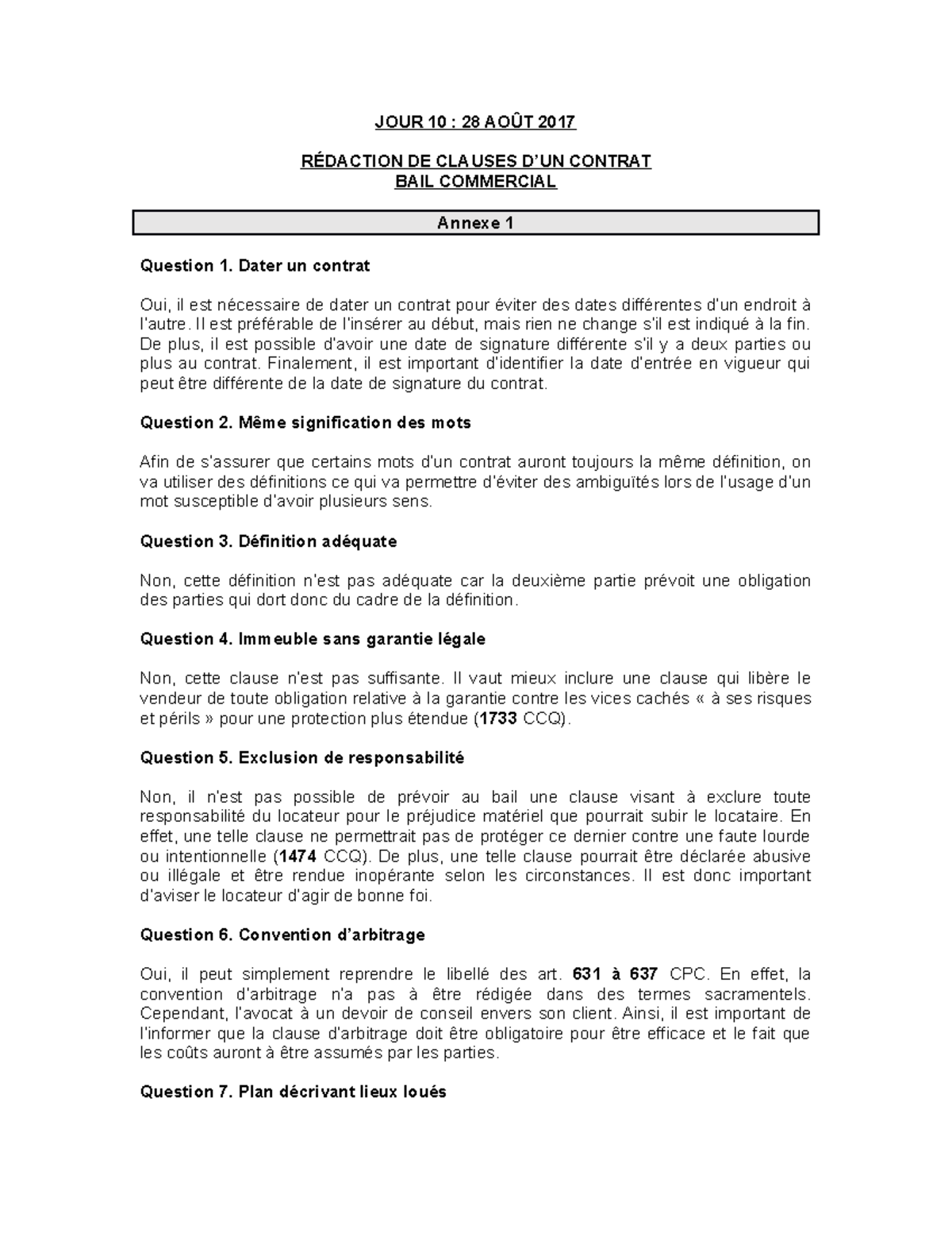 Rédaction - Jour 10 (exemple 1) - JOUR 10 : 28 AOÛT 2017 RÉDACTION DE ...