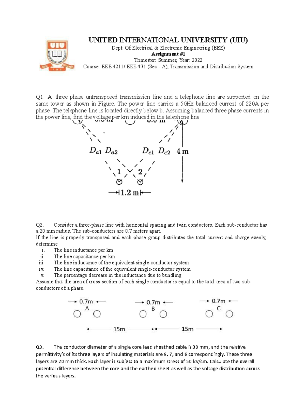 Assignment 1 TD Summer 2022 - UNITED INTERNATIONAL UNIVERSITY (UIU ...