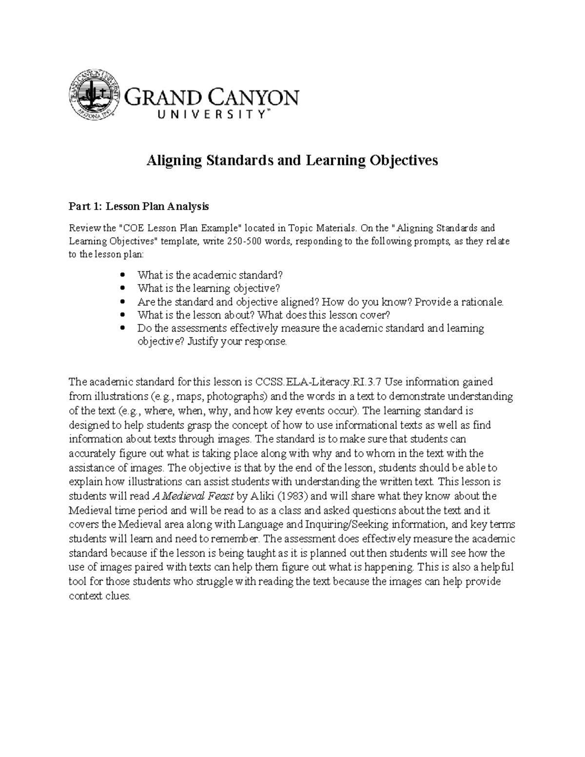 ELM-Topic 2-Aligning Standards and Learning Objectives - Aligning ...