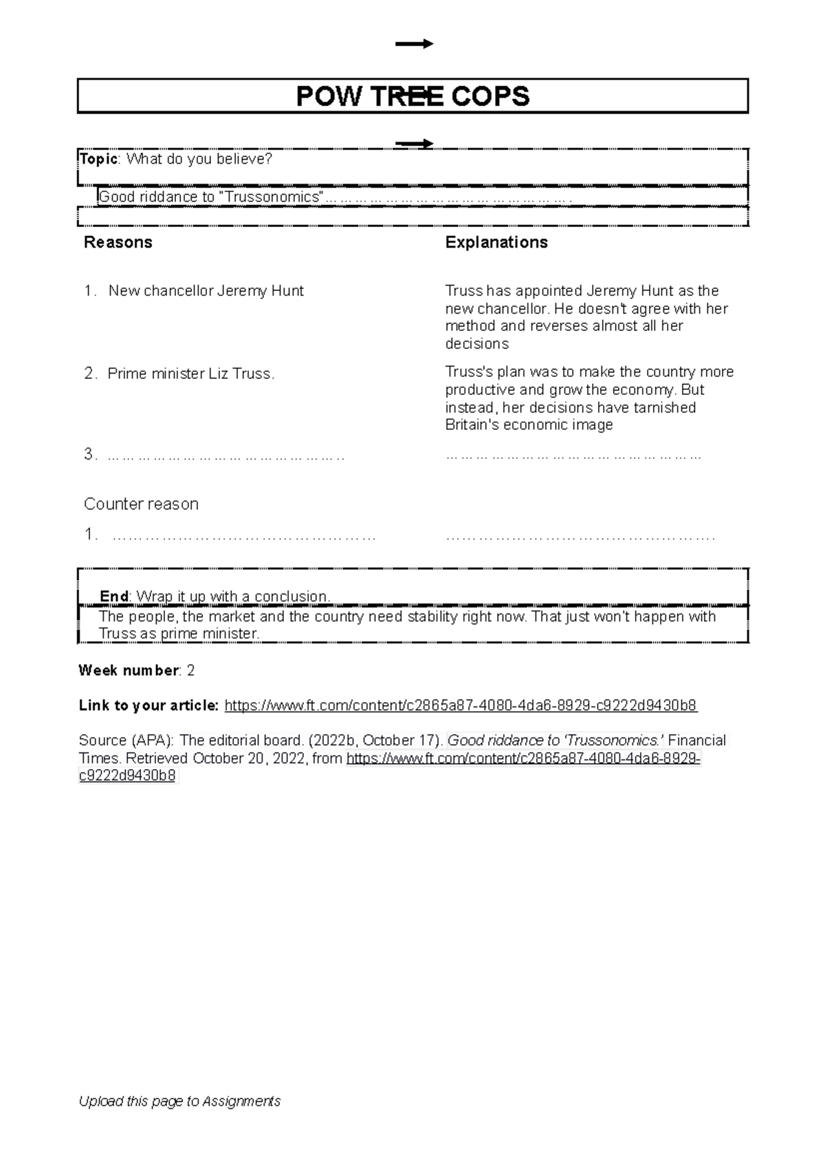 POW TREE COPS (Week 2) - Geeft de POW TREE structuur van een artikel ...