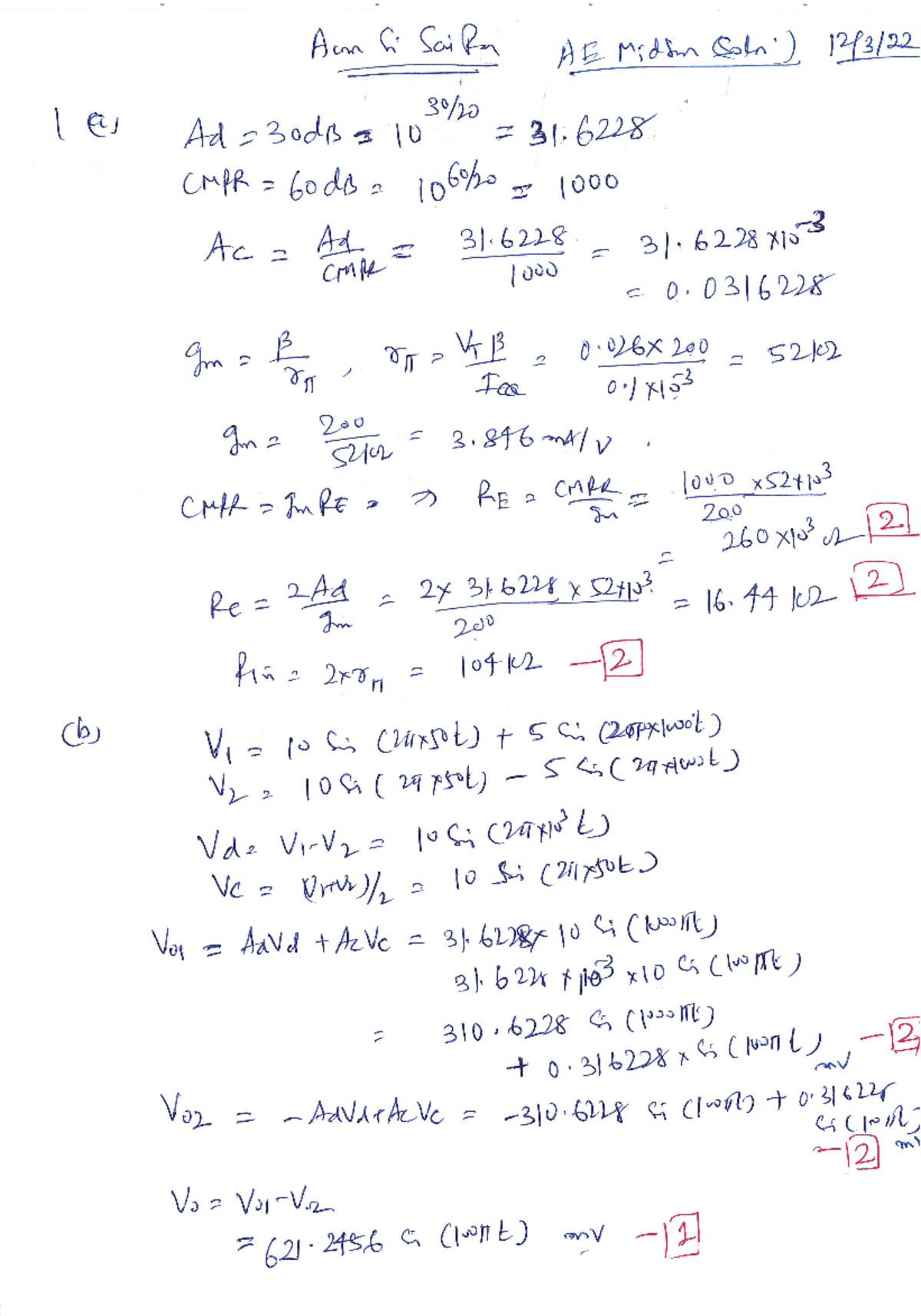 22 sol - Analog Electronincs - Studocu