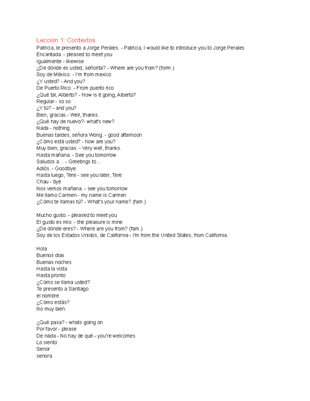 Spanish 101 part 1 - The professor was Jimena Caratti. The lecture ...