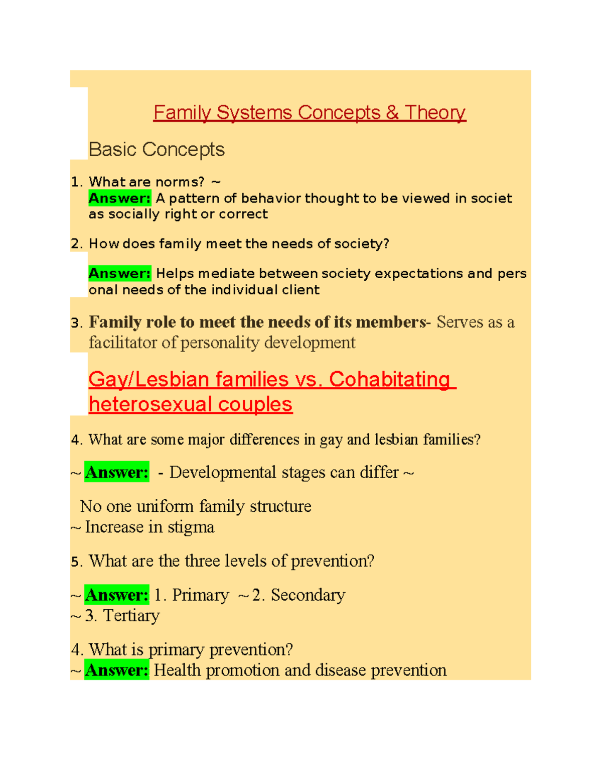 NSG 527 my made up final - Family Systems Concepts & Theory Basic ...