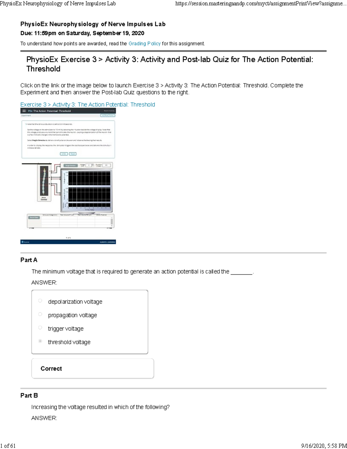PhysioEx Neurophysiology of Nerve Impulses Lab - Studocu