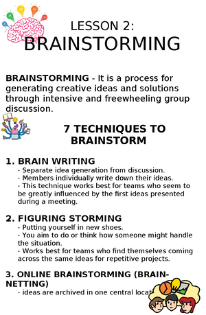 Lesson 3 Graphic Organizer - LEARNING OBJECTIVES At the end of the ...