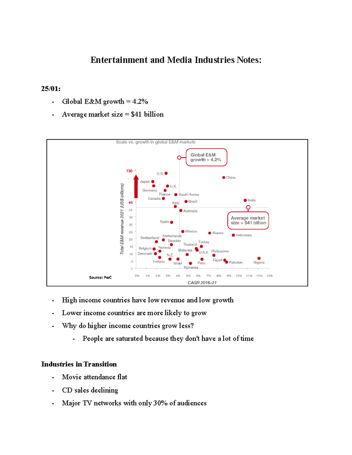 Entertainment and Media Industries Notes - Entertainment and Media ...