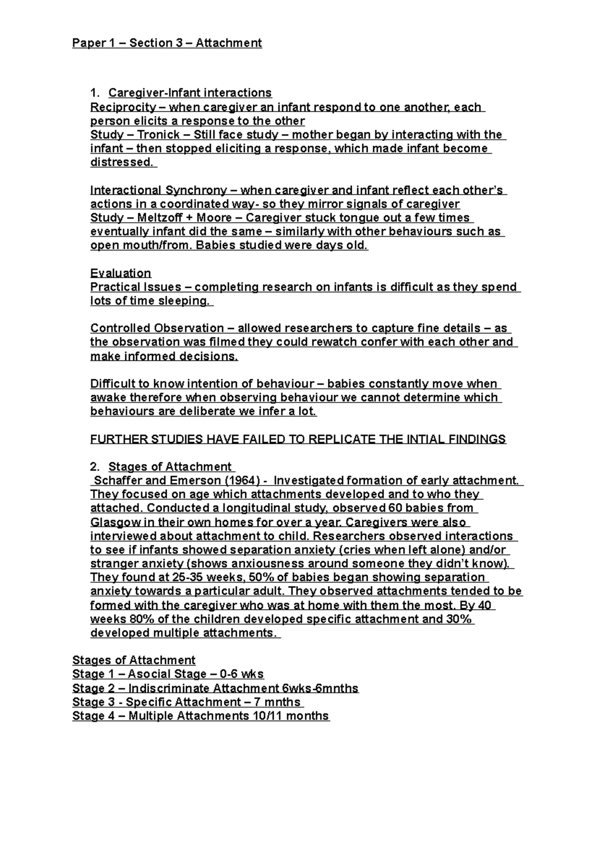 Paper 1 - Section 3 Attachment - Caregiver-Infant interactions ...