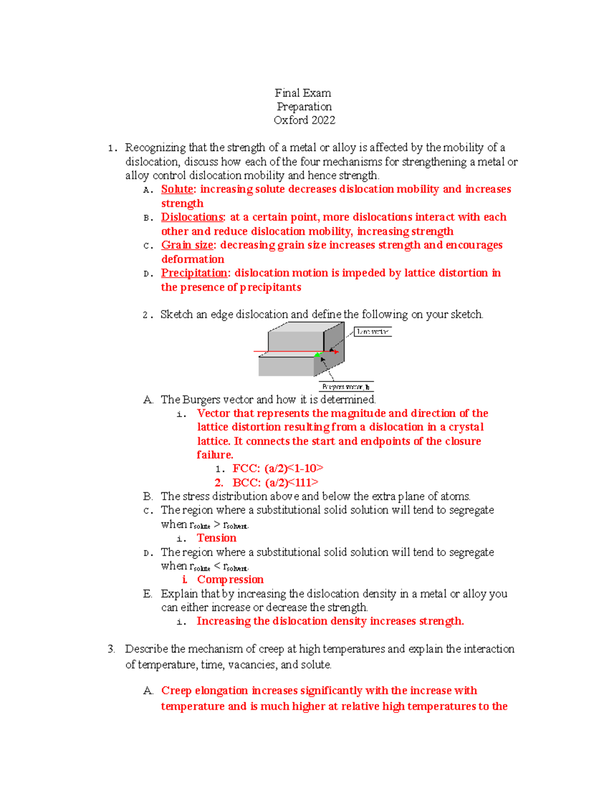 Mse final review - Final Exam Preparation Oxford 2022 Recognizing that ...