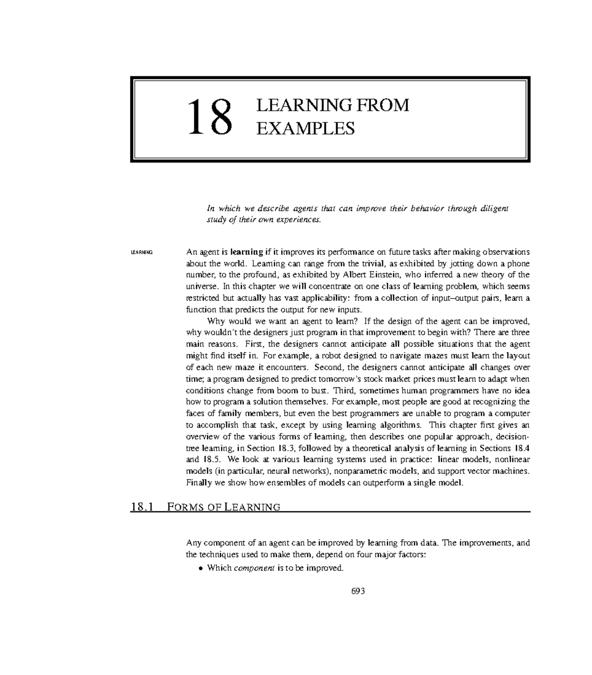 AI UNIT-4 - 18 LEARNING FROM EXAMPLES In which we describe agents that ...